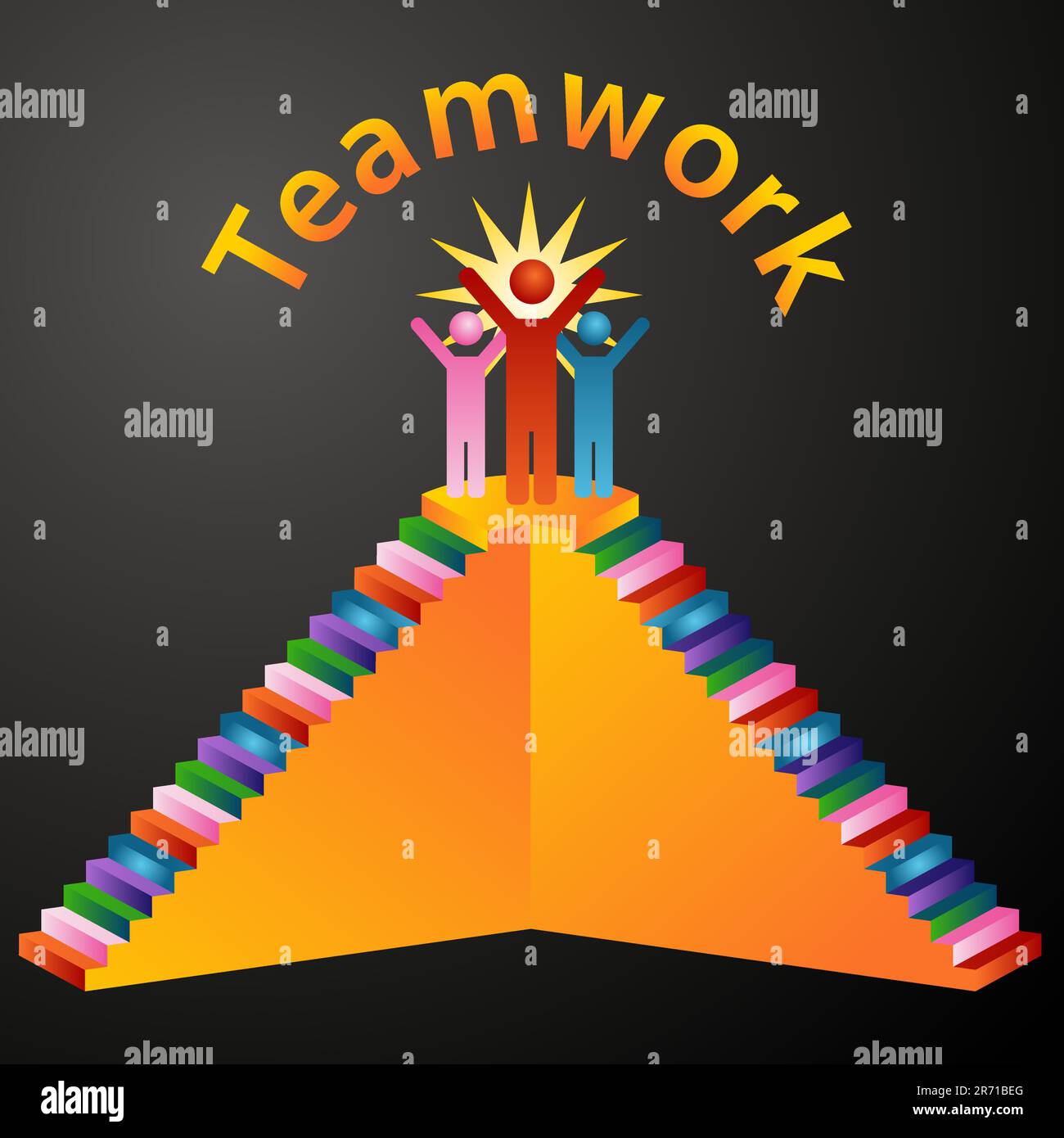 An image of teamwork stairs Stock Vector Image & Art - Alamy