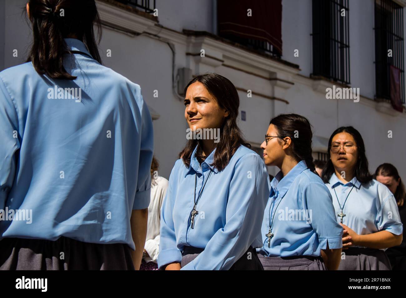 Nuns participating at the Corpus Christi procession, an age-old ...
