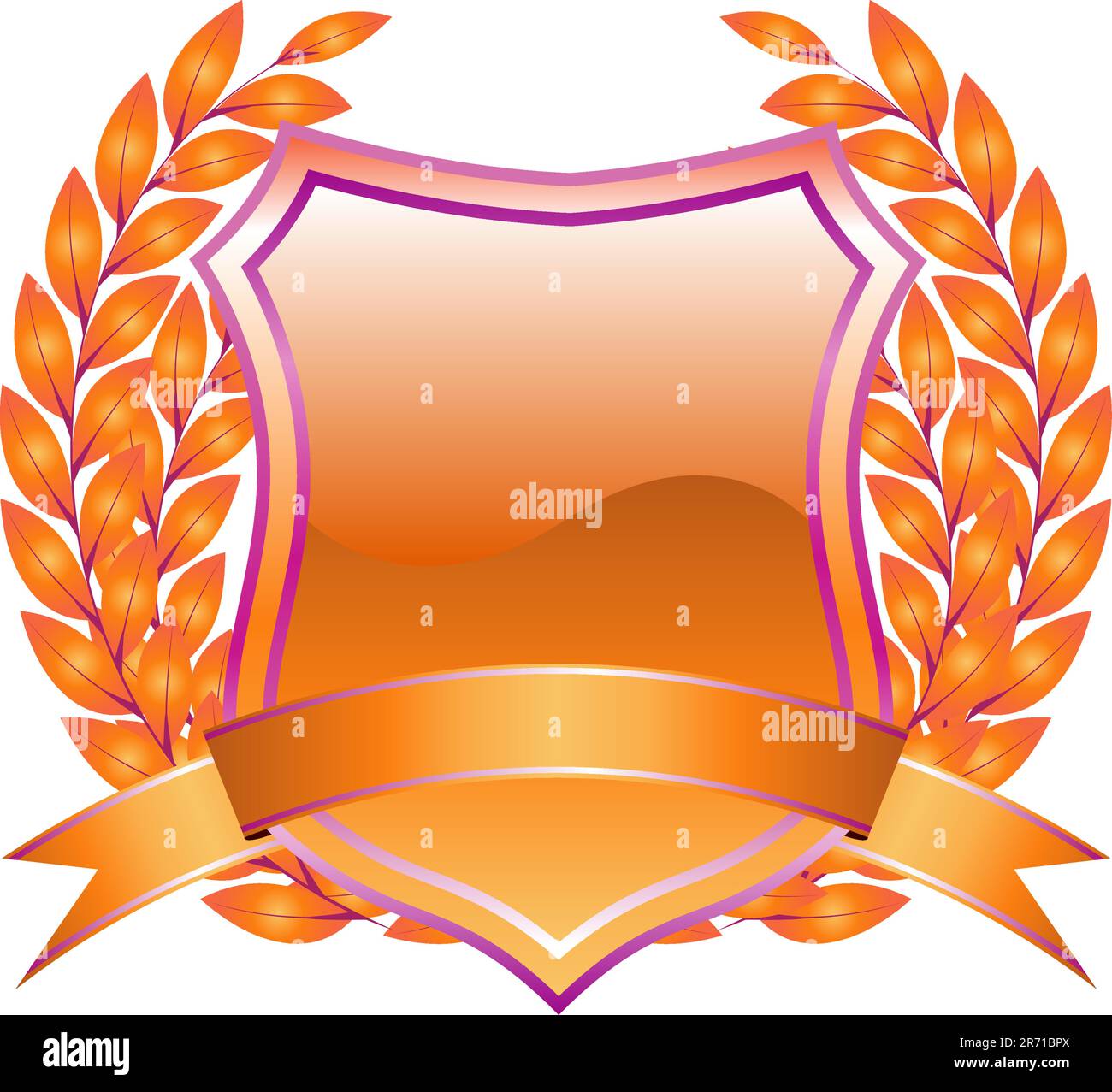 Orange shield Stock Vector Images - Alamy