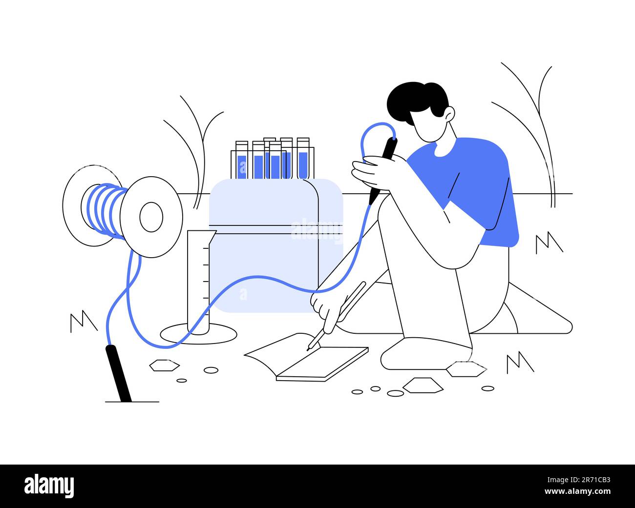 Gathering environmental data abstract concept vector illustration Stock ...