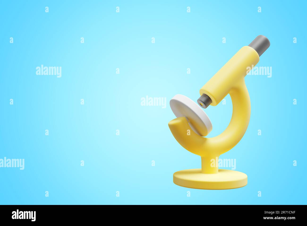 Microscope on an isolated background. Cartoon icon 3d rendering Stock ...