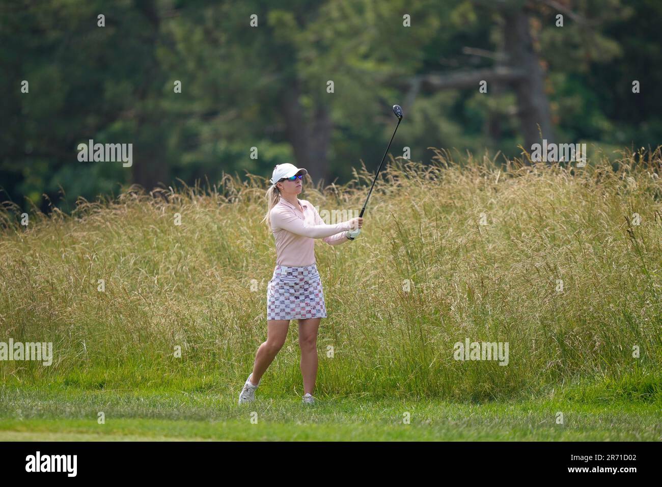 Jodi Ewart Shadoff, of England, plays during the final round of the ...