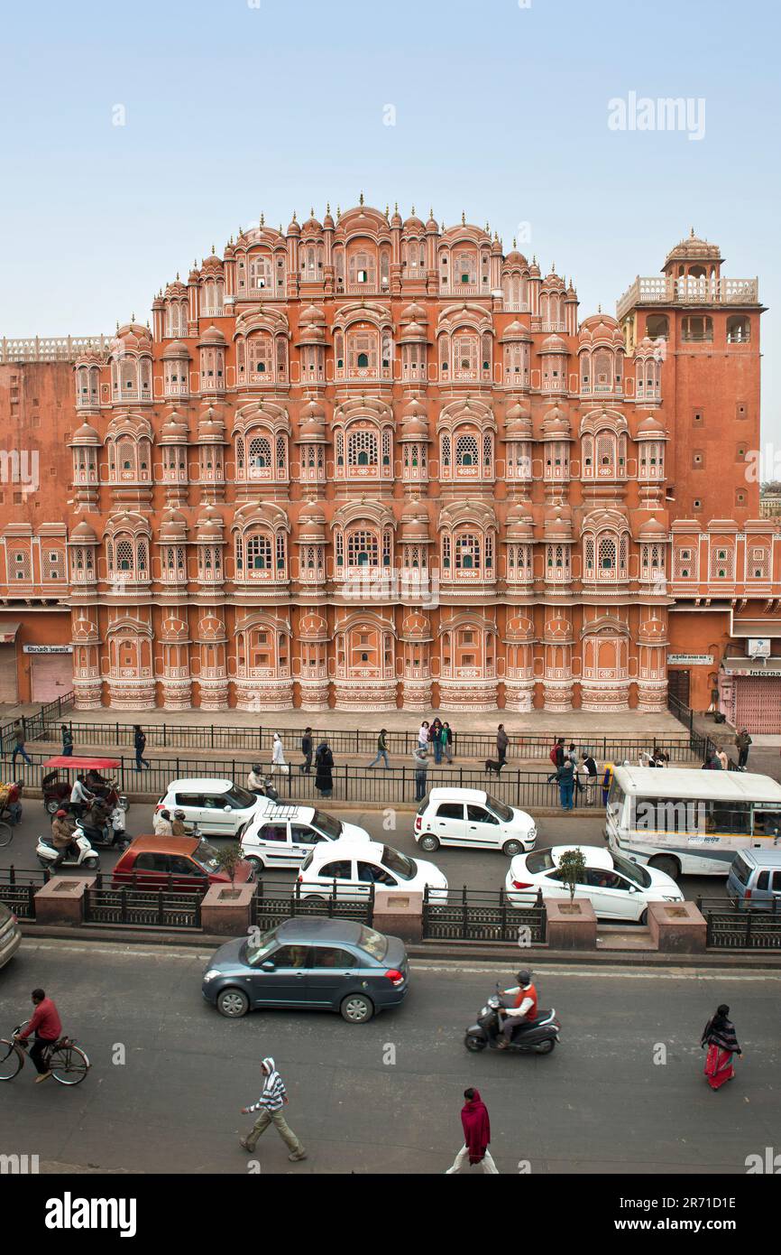 India, Rajasthan, Jaipur, Hawa Mahal or palace of wind Stock Photo - Alamy