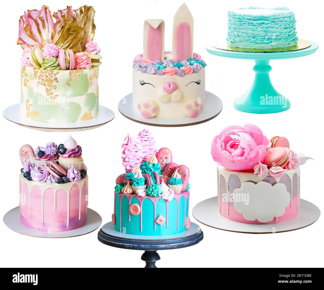 Pink And Green Cakes