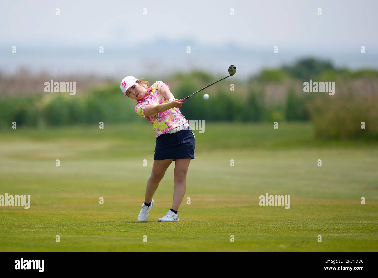 Ayaka Furue, of Japan, plays during the final round of the ShopRite ...