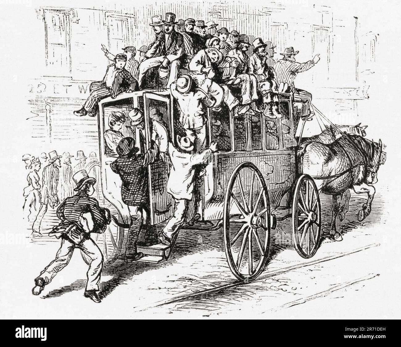 A Chicago omnibus, 19th century. From America Revisited: From The Bay ...