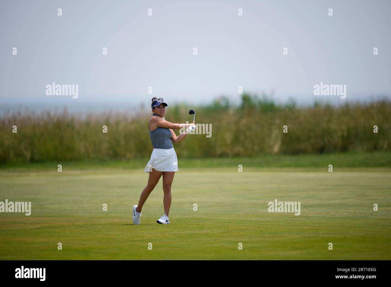 Brianna Do plays during the final round of the ShopRite LPGA Classic golf tournament, Sunday ...