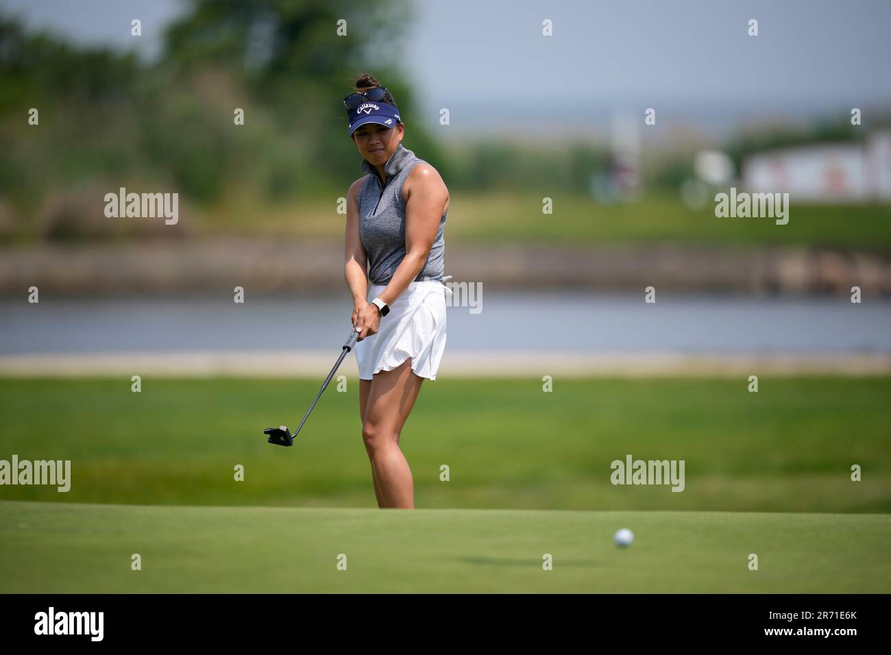 Brianna Do plays during the final round of the ShopRite LPGA Classic golf tournament, Sunday ...