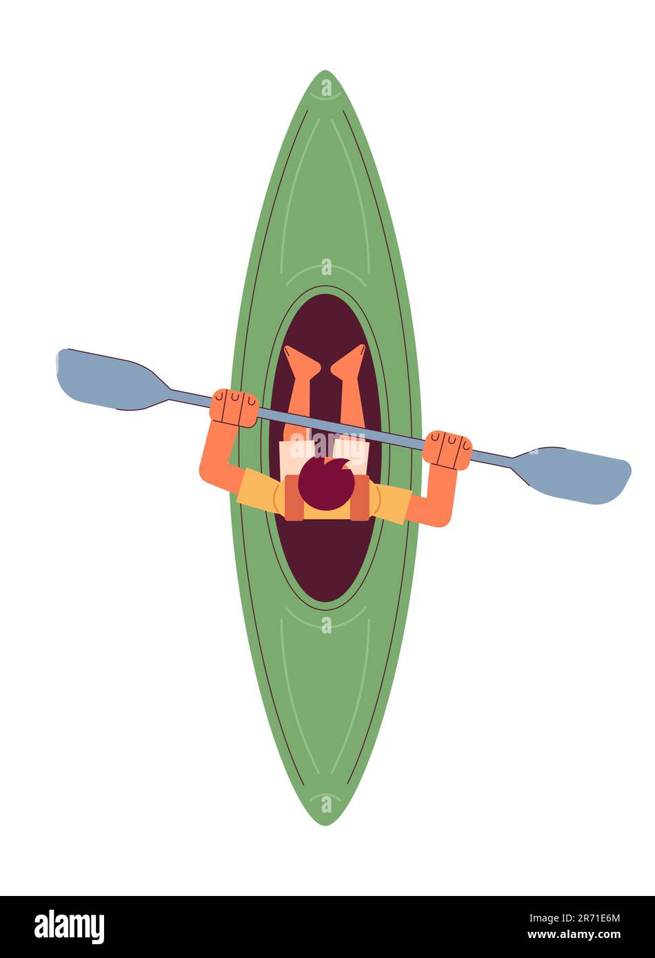 Adult male kayaking Stock Vector Images - Alamy