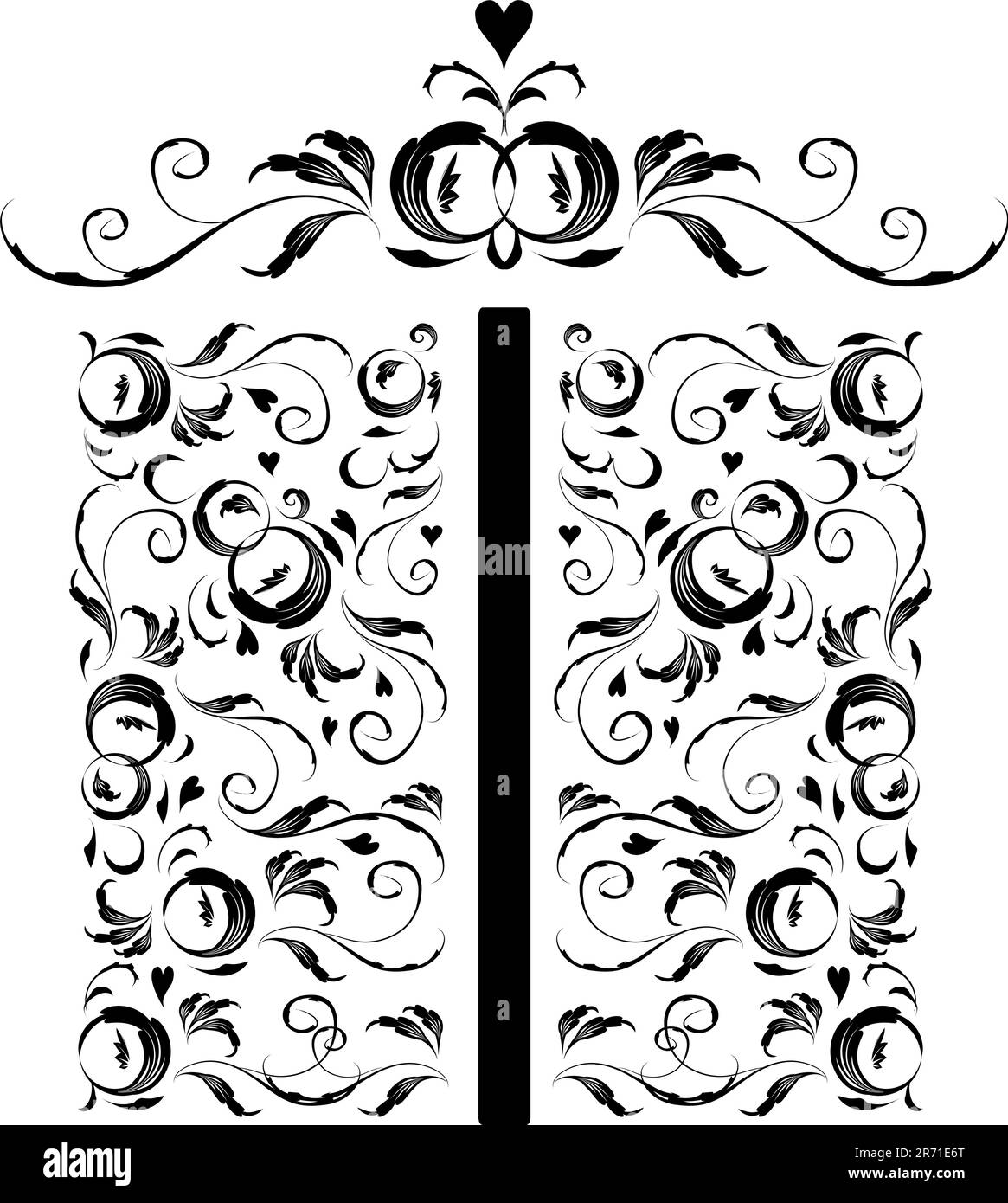 Floral gift wrap design Stock Vector Images - Alamy