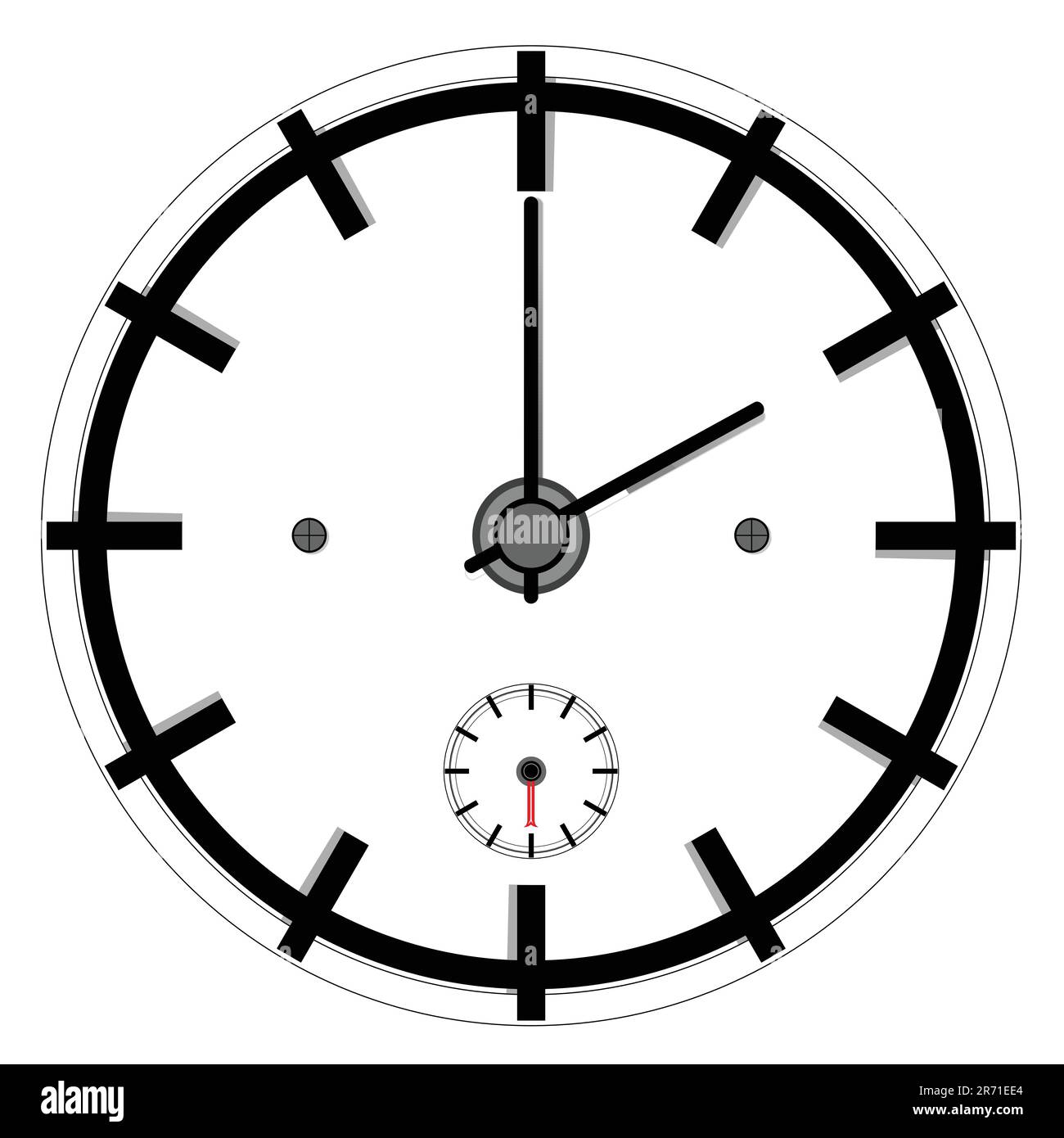 illustration of simple vector clock on isolated background Stock Vector ...