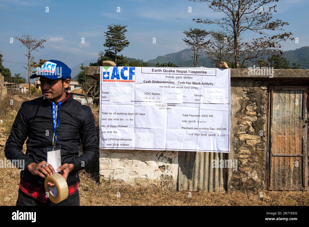 Nepal, Nuwakot district, one year after the earthquake, humanitarian ...