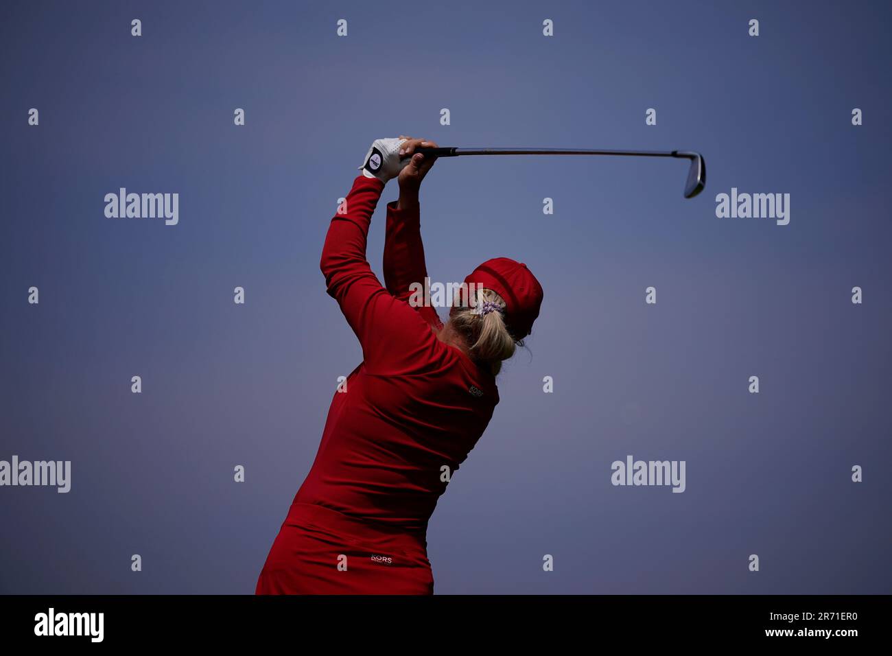 Daniela Holmqvist, of Sweden, plays during the final round of the ...