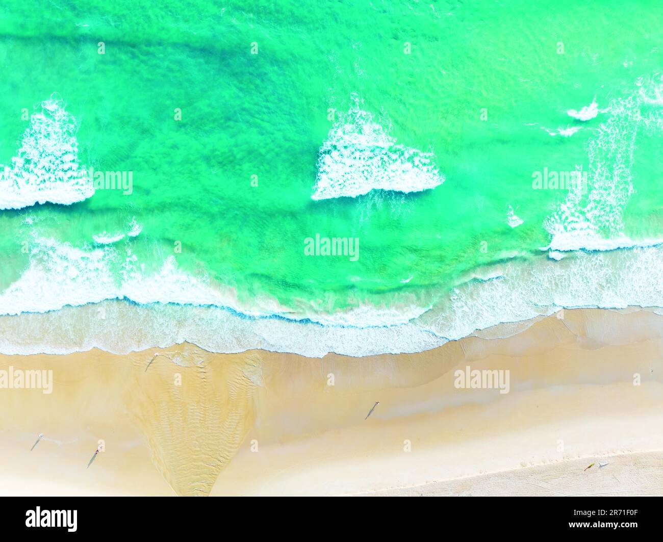 Sea surface aerial view,Bird eye view photo of crashing waves sandy ...