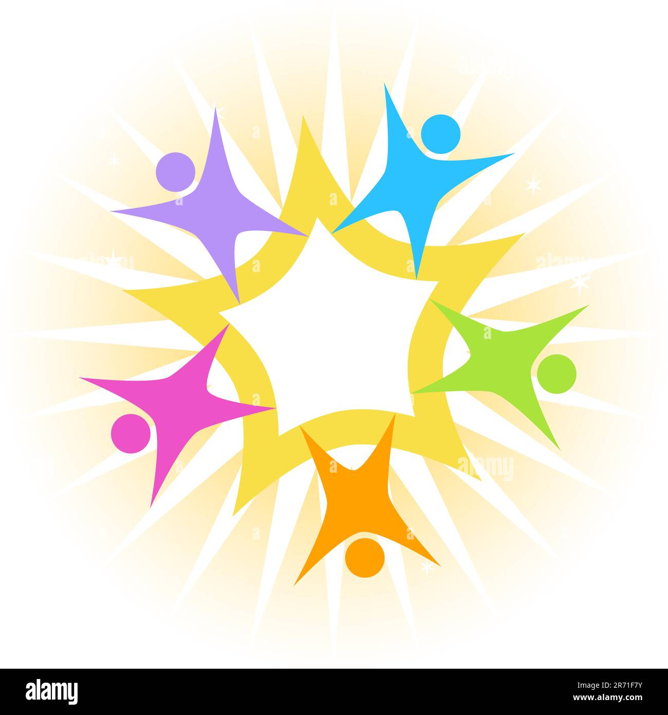 Star image of people representing teamwork Stock Vector Image & Art - Alamy