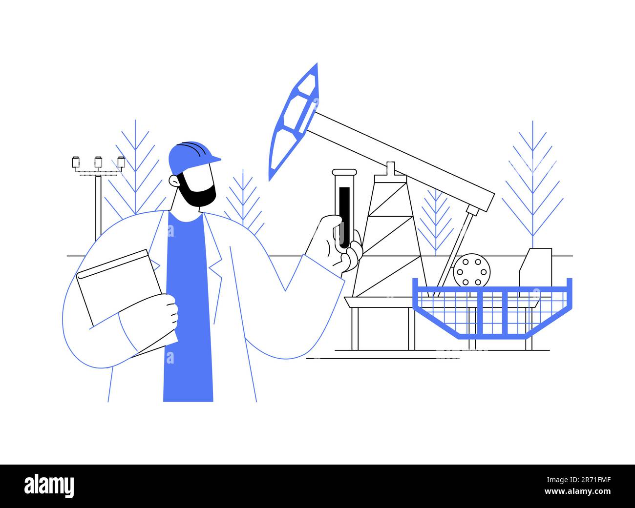 Optimize oil extraction process abstract concept vector illustration ...