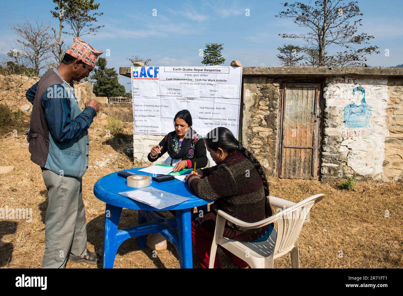 Nepal, Nuwakot district, one year after the earthquake, humanitarian ...