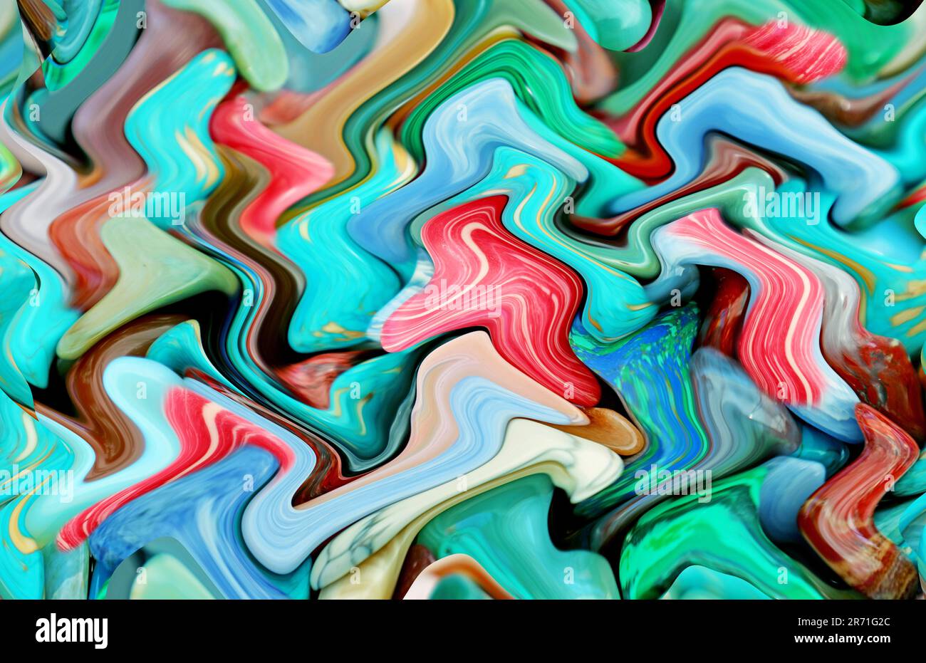 Illustration of multi-color flowing oil paints texture Stock Photo - Alamy