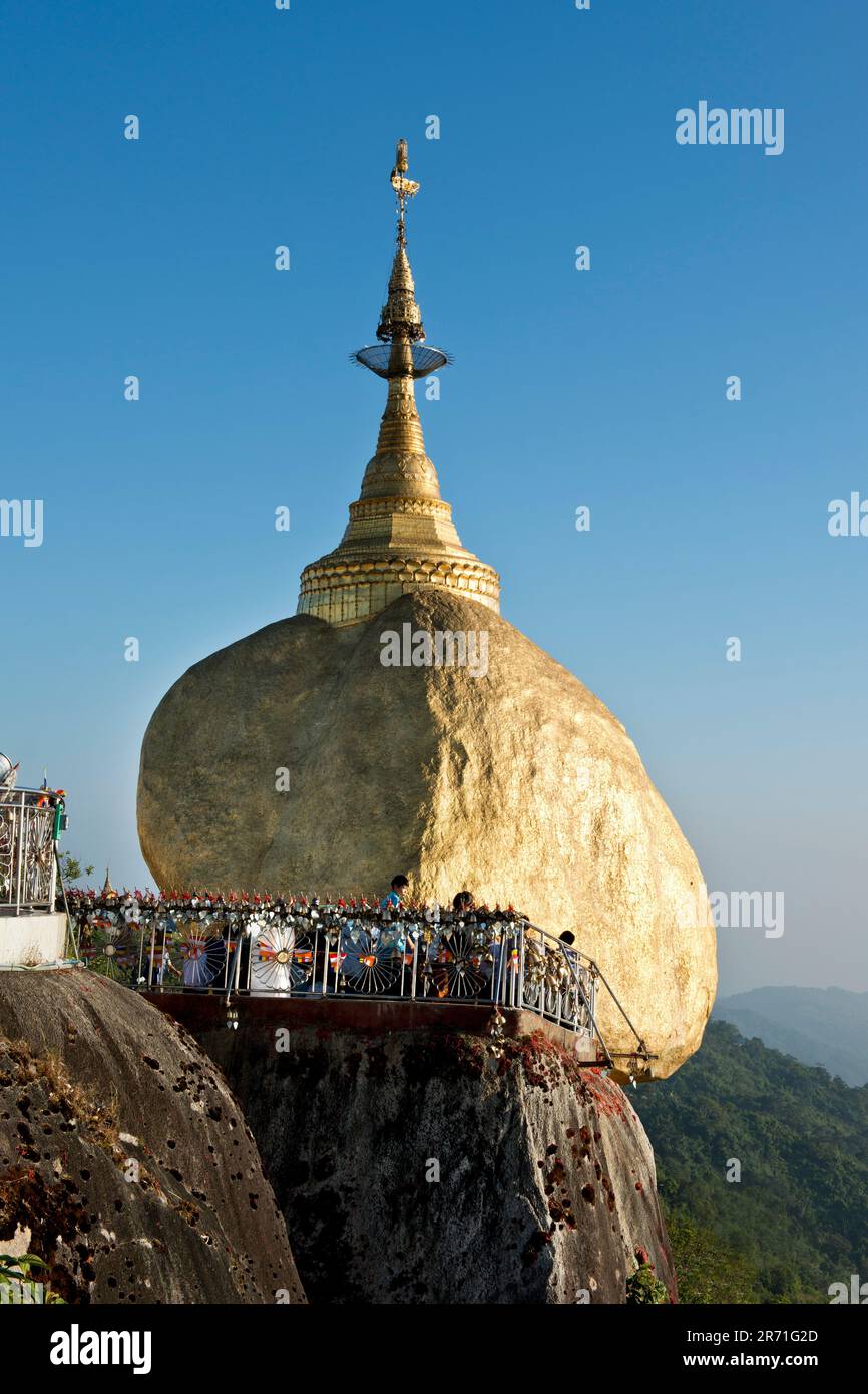 Myanmar, Kyaiktiyo, Golden Rock Stock Photo - Alamy