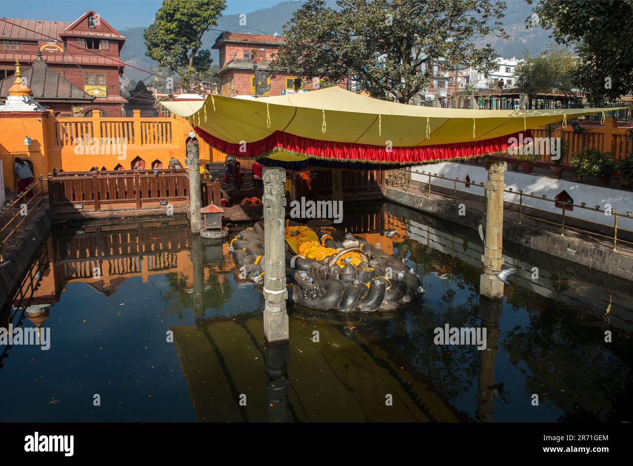 Nepal, Buddhanikantha, local Visnu temple Stock Photo - Alamy