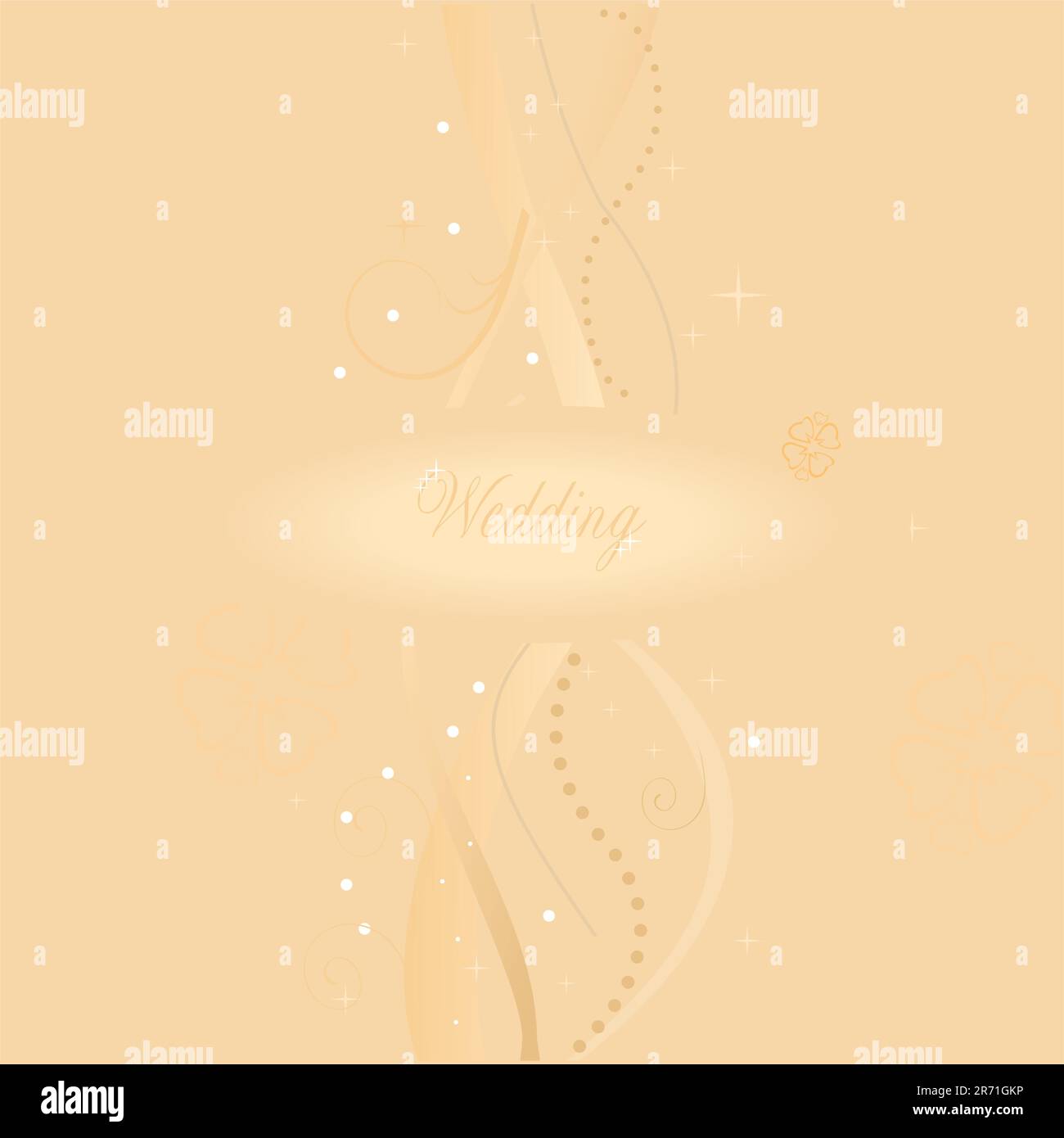 A beautiful beige wedding card. Vector Stock Vector Image & Art - Alamy