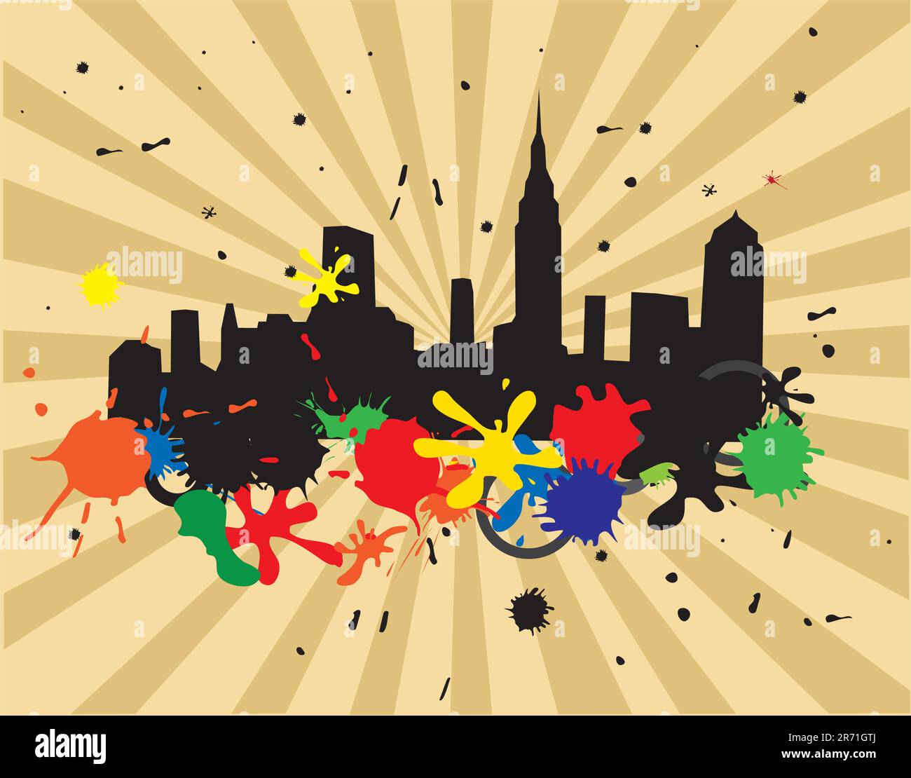 grunge city background Stock Vector Image & Art - Alamy