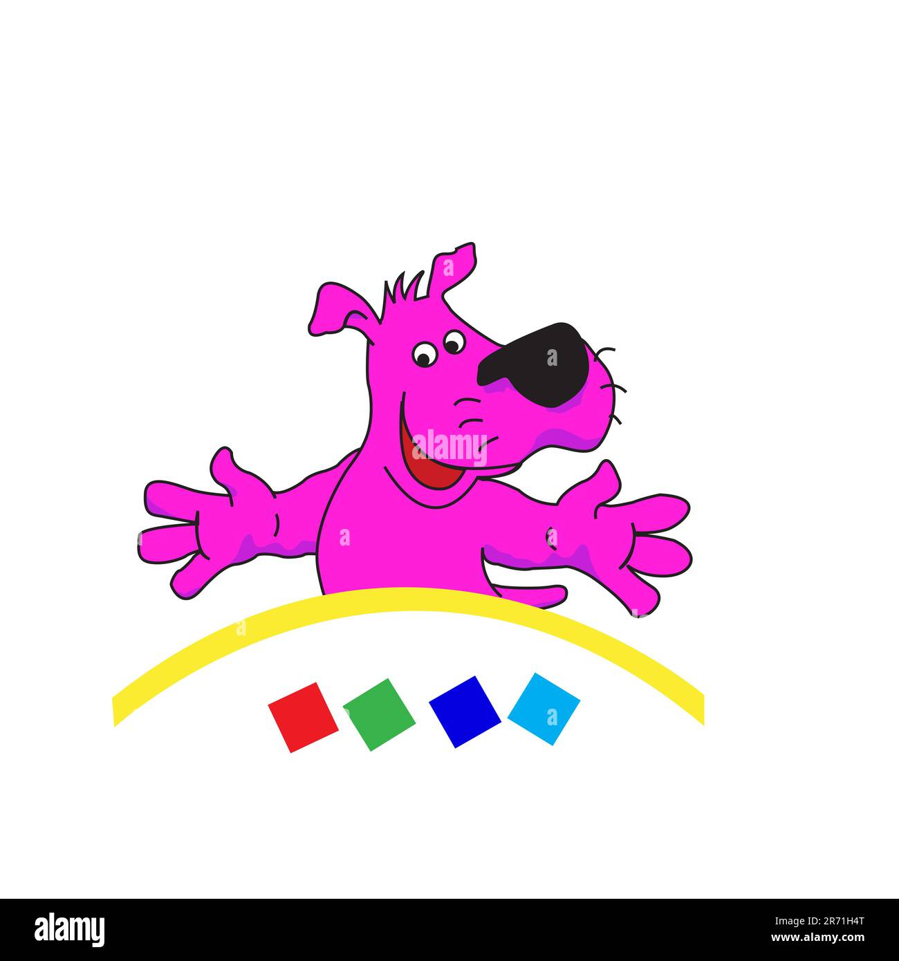 Dog violet on white Stock Vector Images - Alamy