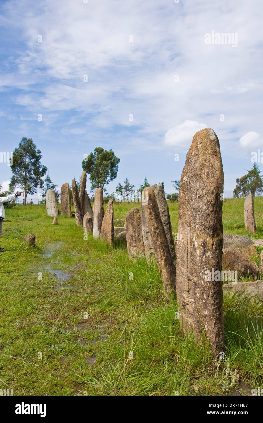 Menhir, Archaeological site, Tiya, Ethiopia Stock Photo - Alamy