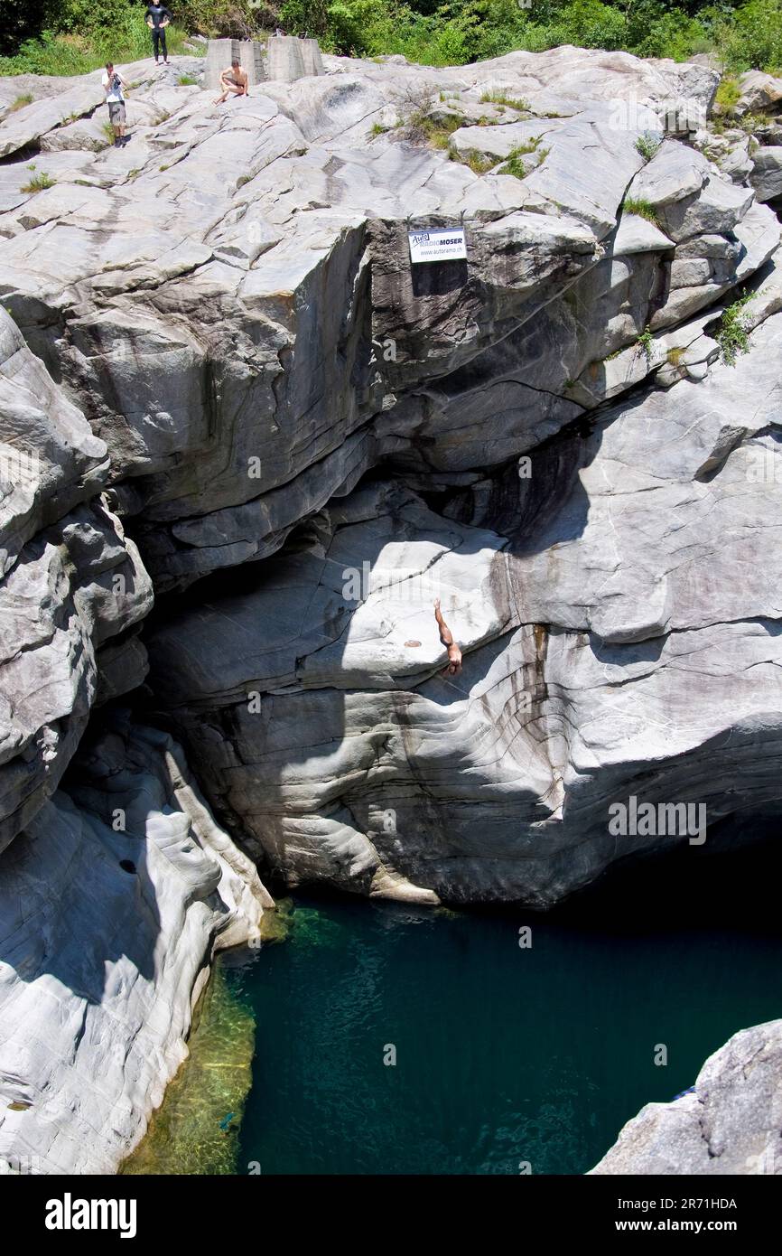 Switzerland, Maggia valley, Ponte Brolla Stock Photo - Alamy