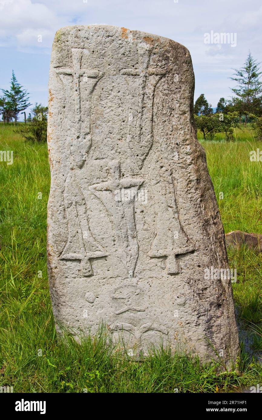 Menhir, Archaeological site, Tiya, Ethiopia Stock Photo - Alamy