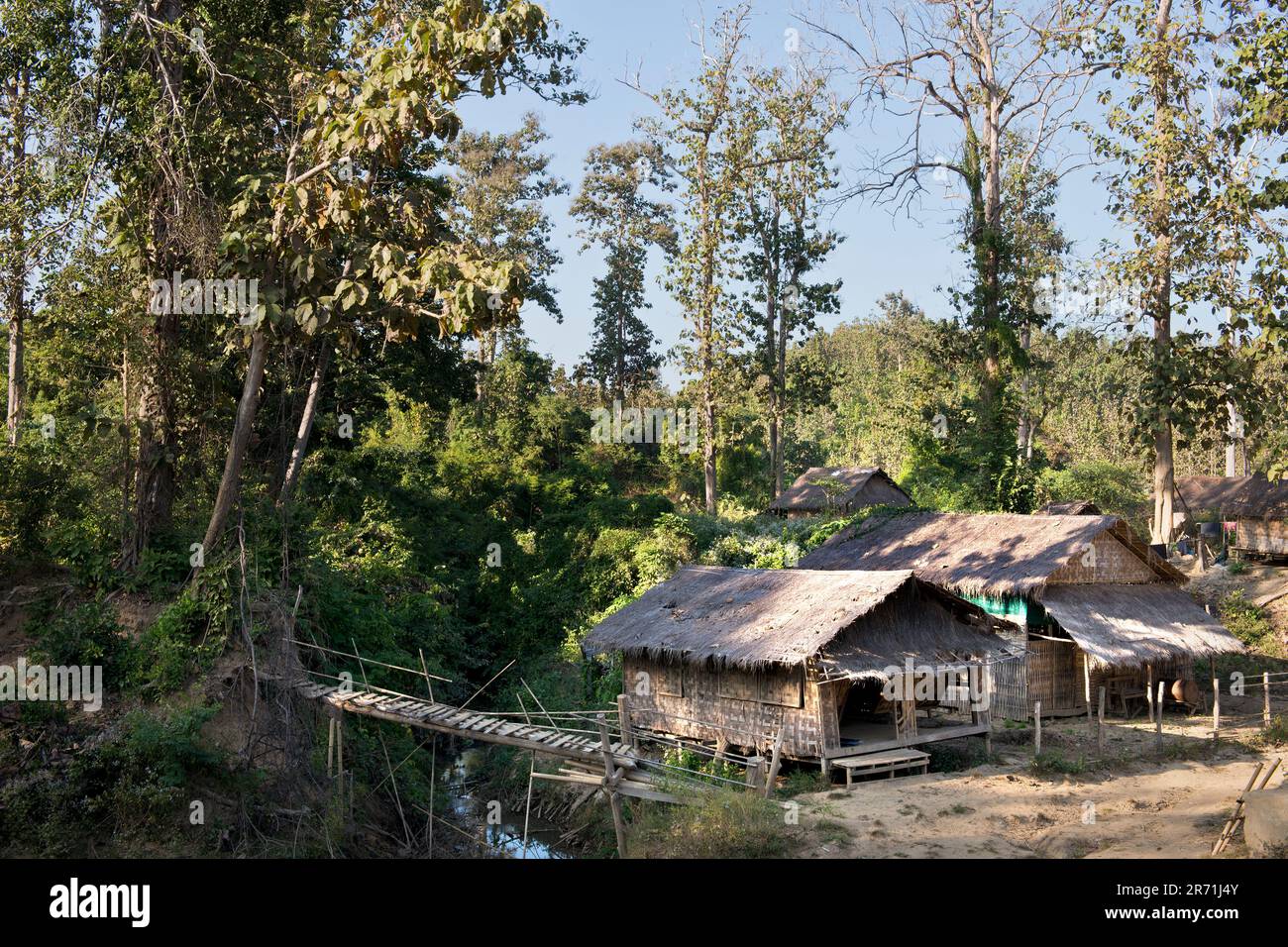 Myanmar, Surrounding of Tangoo, Traditional village Stock Photo - Alamy