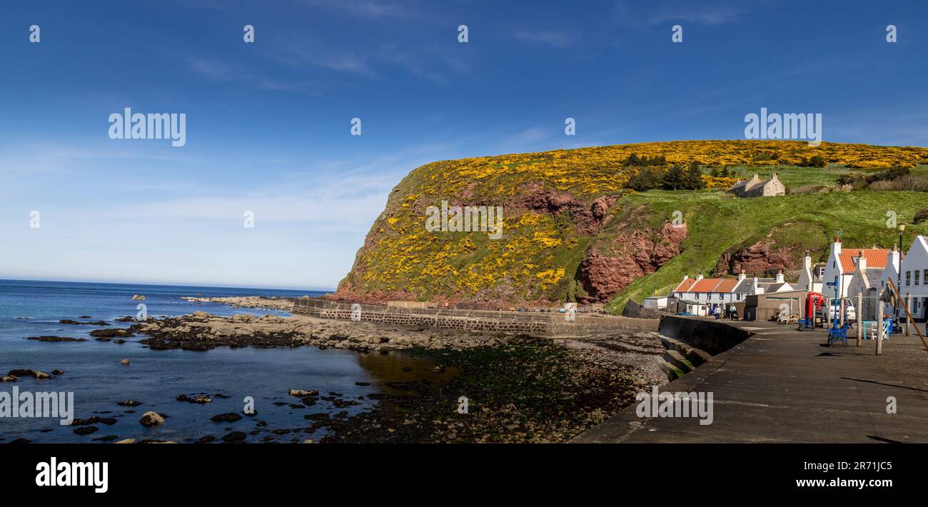 The famous Scottish village, Pennan, on the east coast of Scotland ...