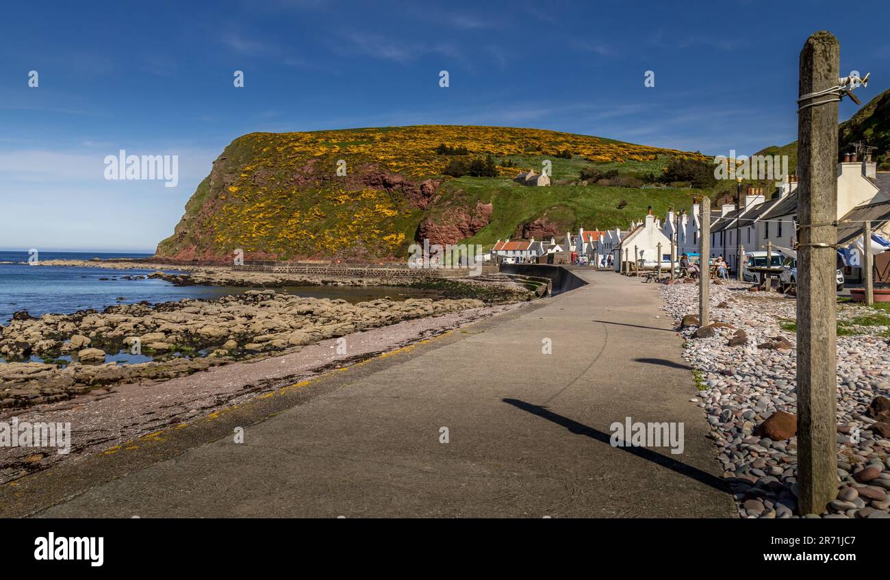 The famous Scottish village, Pennan, on the east coast of Scotland ...