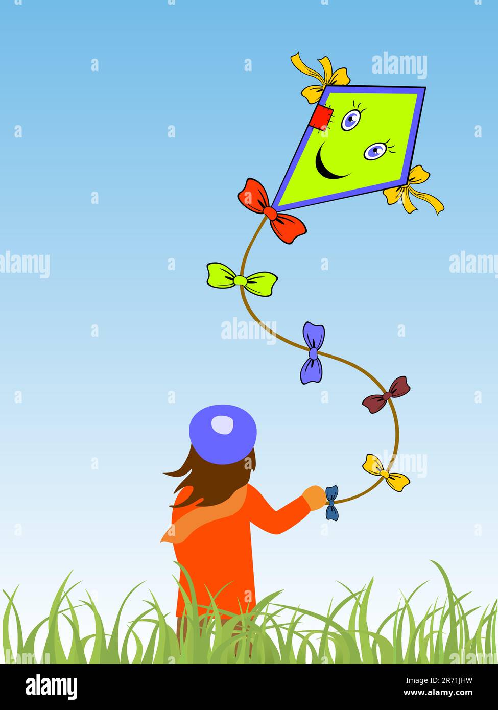 10 child kite Stock Vector Images - Alamy