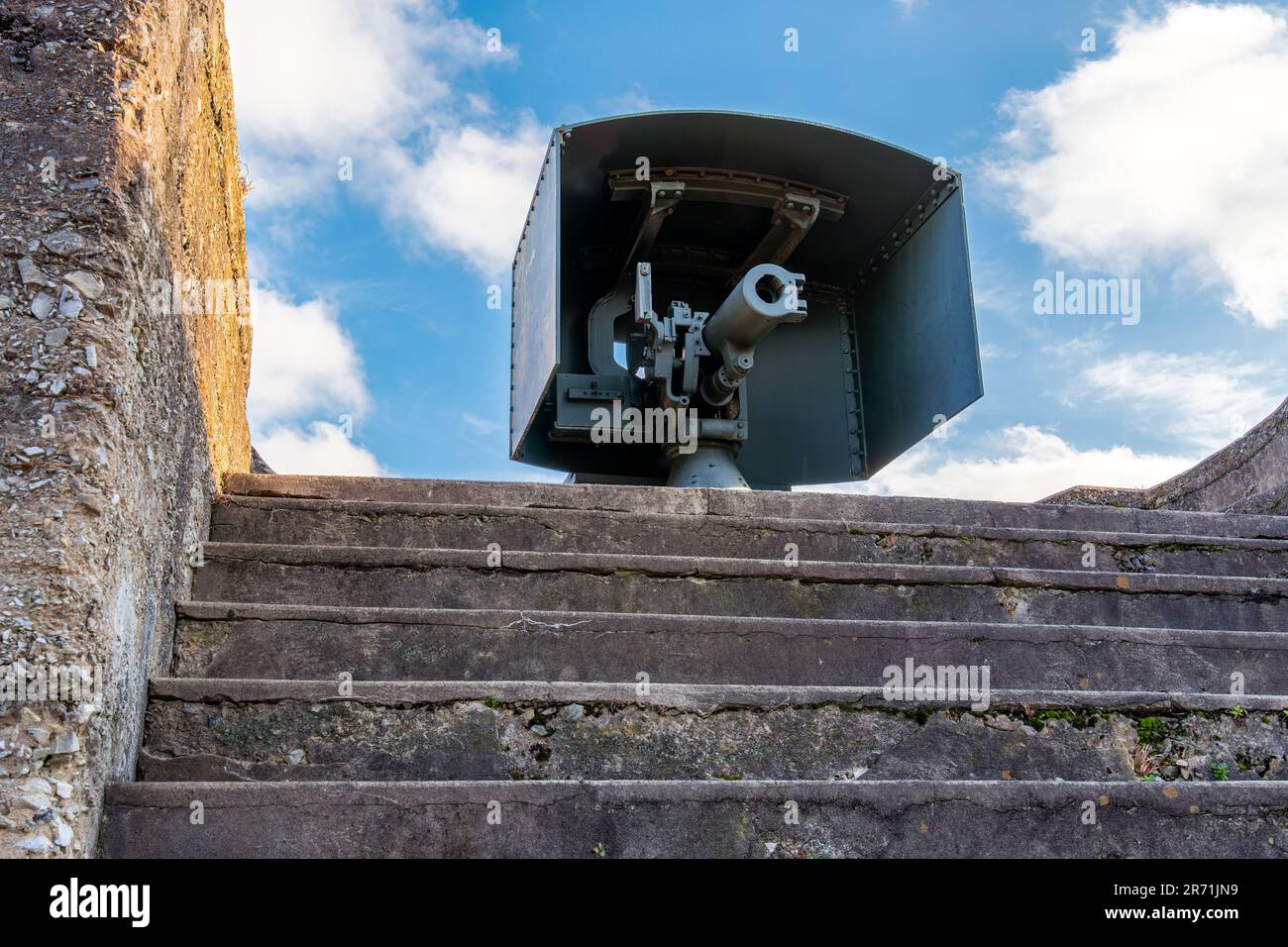Naval defense cannon in the now closed Fort Monroe coastal defense ...