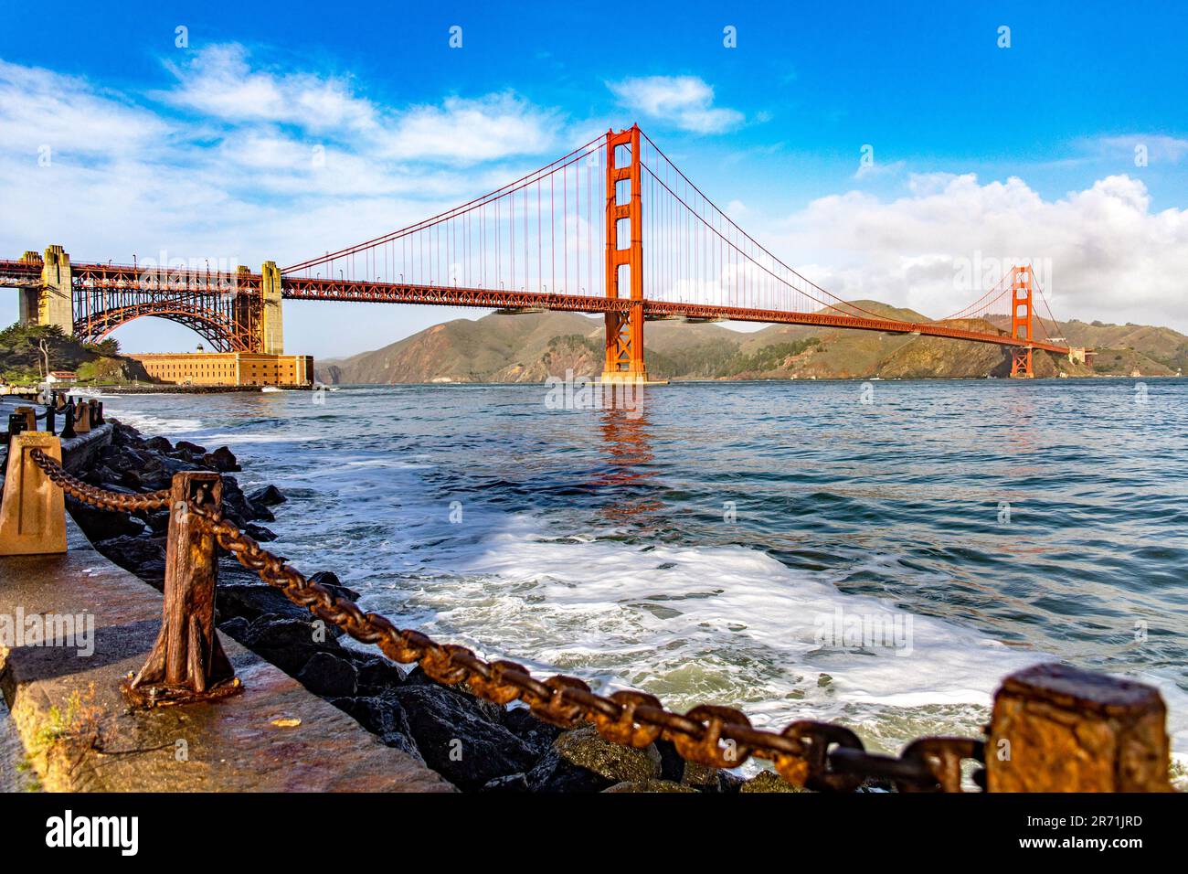 Golden Gate Bridge of San Francisco in the state of California, USA ...