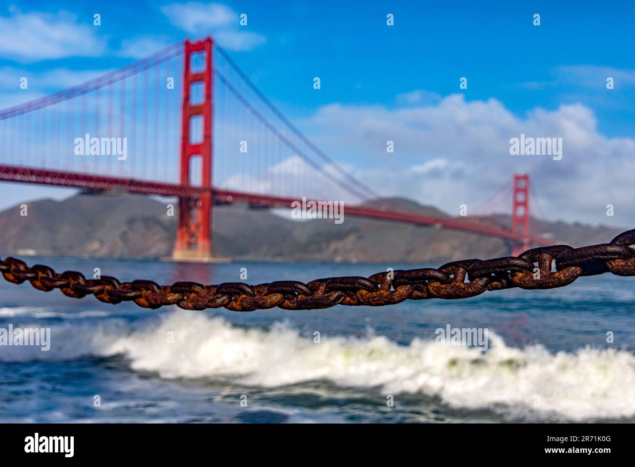 Golden Gate Bridge of San Francisco in the state of California, USA ...