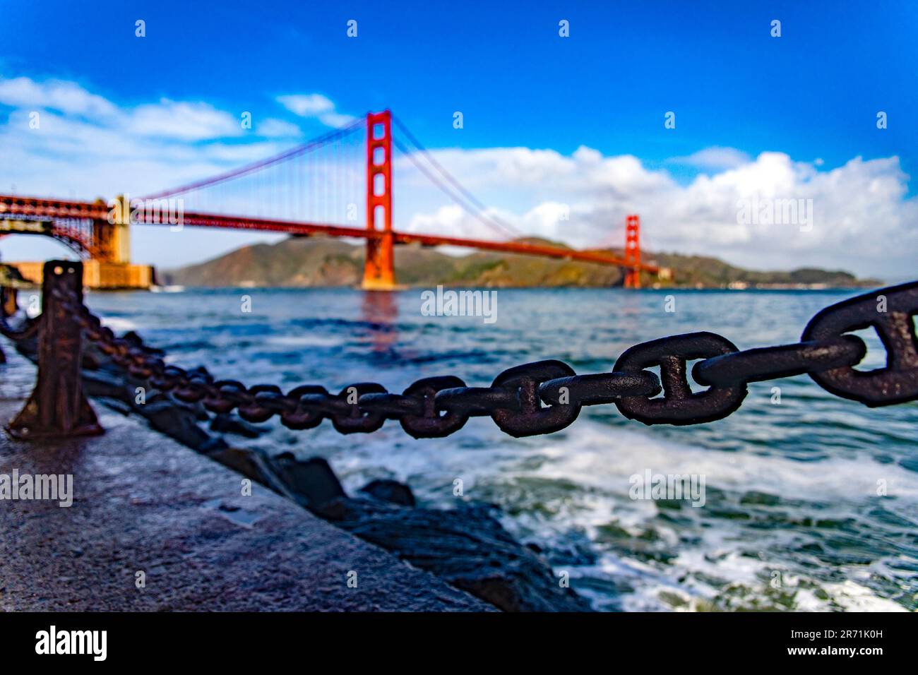 Golden Gate Bridge of San Francisco in the state of California, USA ...