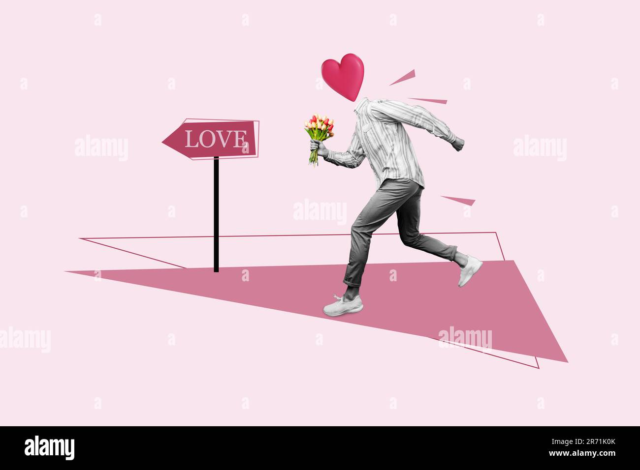 Photo banner collage illustration of headless man sympathy ...