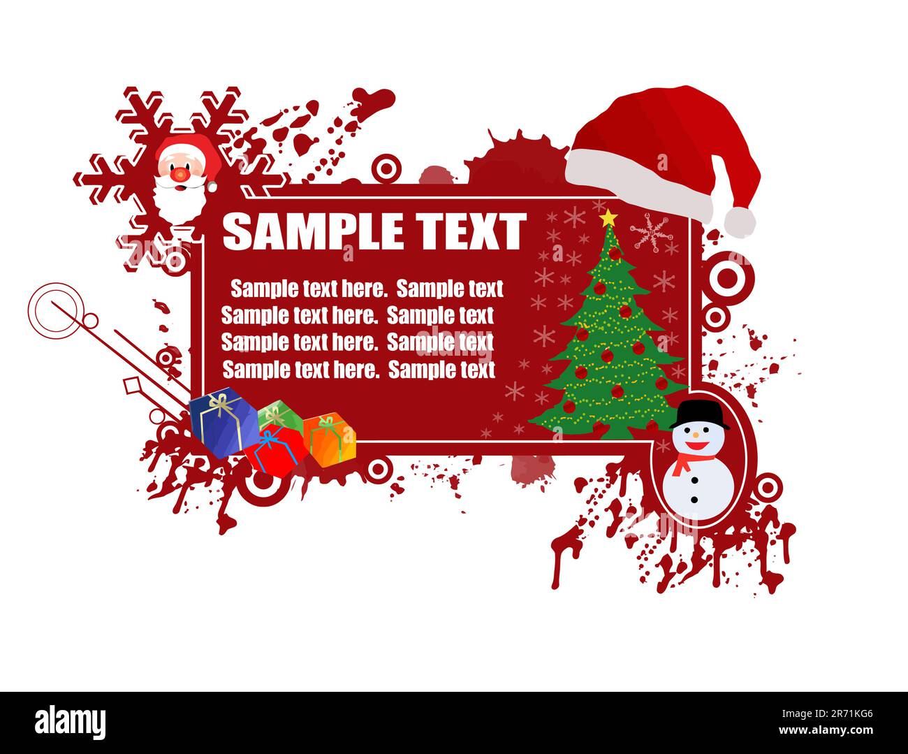 Christmas frame for text, vector illustration Stock Vector Image & Art ...