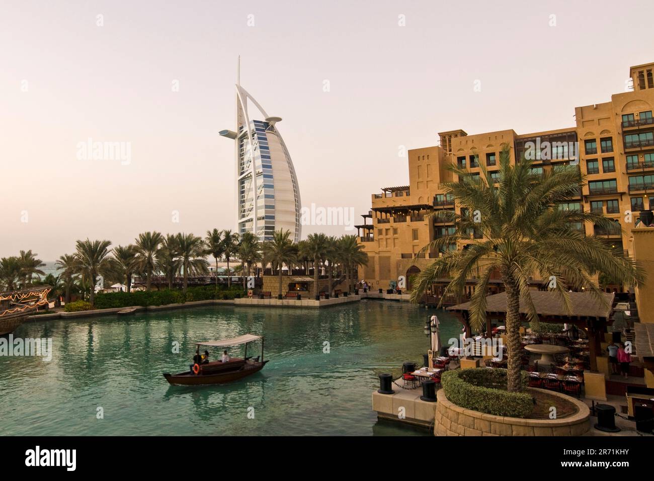 Burj al-arab hotel from the terrace of jumeirah hotel. dubai. united ...