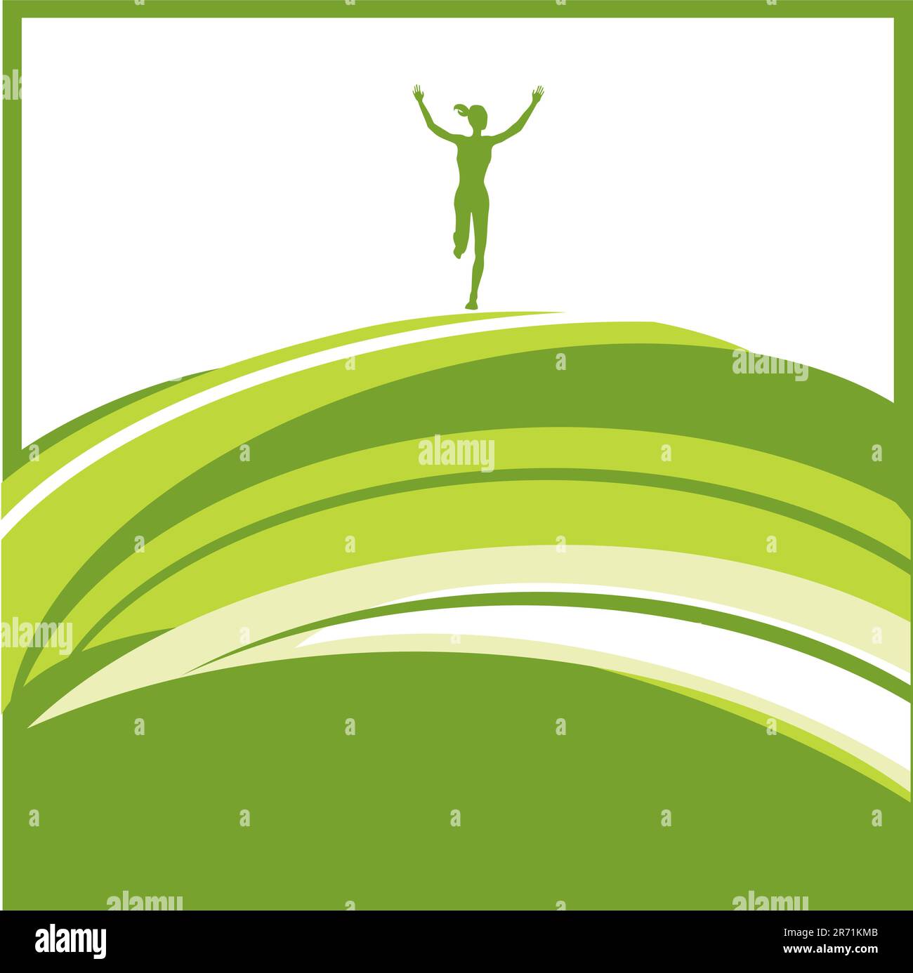 Vector illustration of woman winner silhouette Stock Vector Image & Art ...