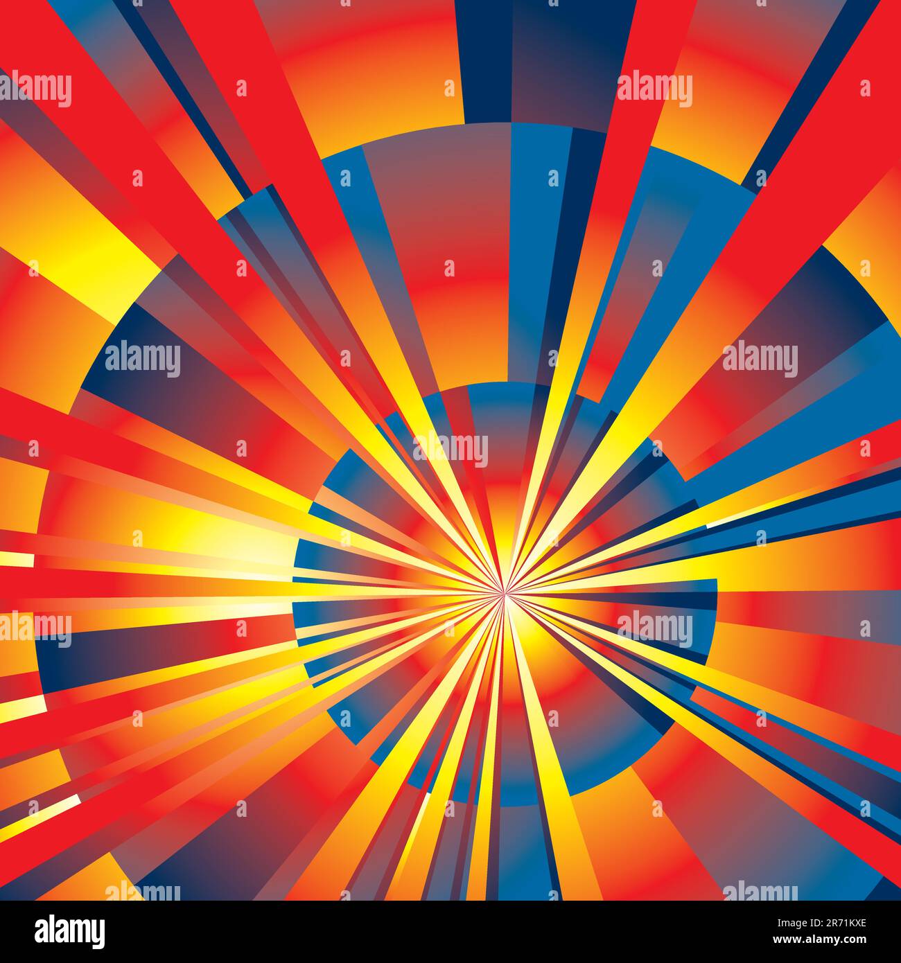Vibrant Color radial rays background. Vector Illustration Stock Vector ...