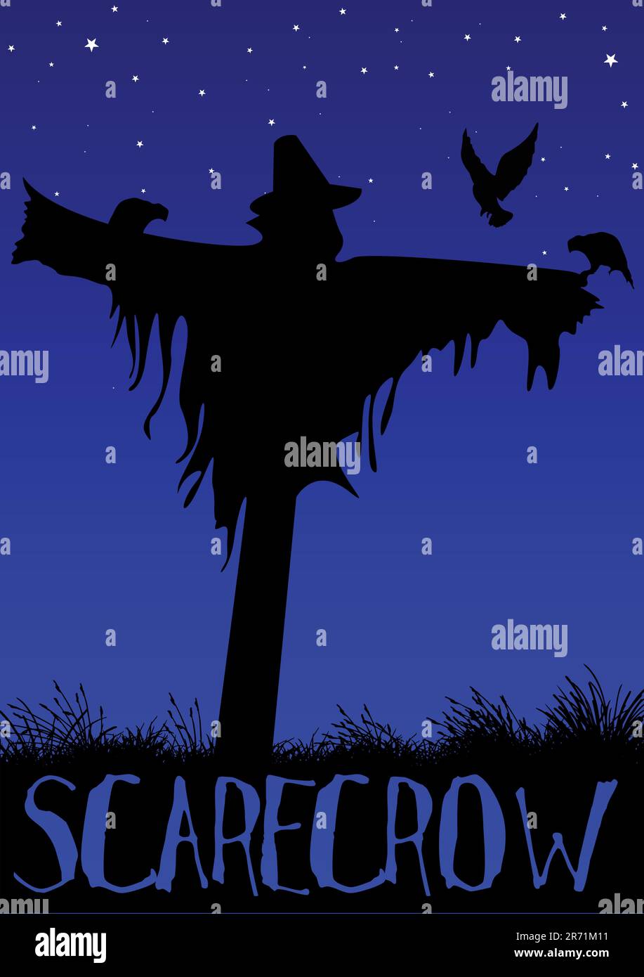vector illustration of a scarecrow Stock Vector Image & Art - Alamy