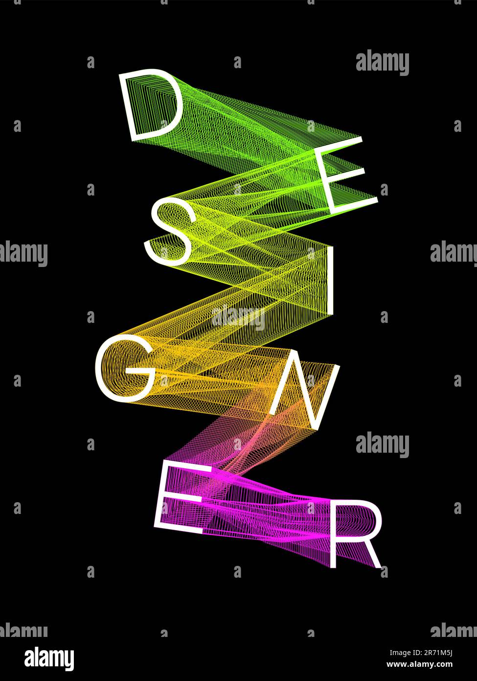 Designer Text Poster Stock Vector Image & Art - Alamy