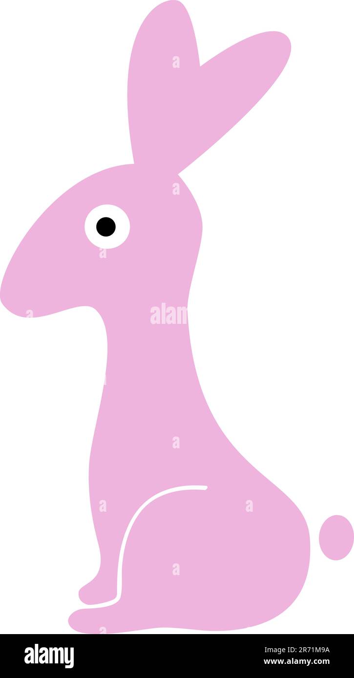Vector picture about pink rabbit Stock Vector Image & Art - Alamy