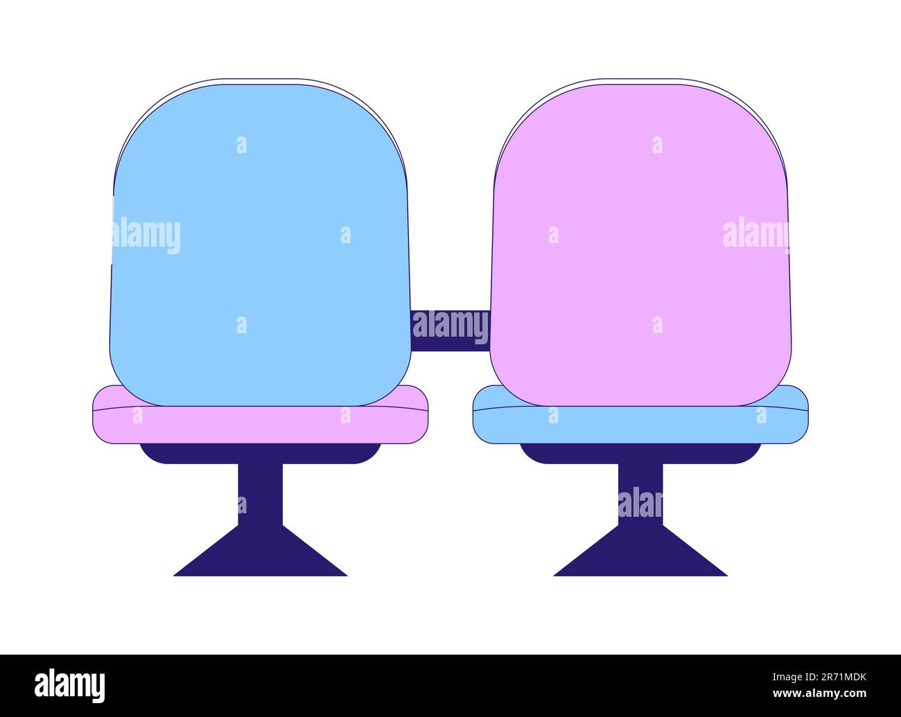 Chairs in waiting room flat vector cartoon icon Stock Vector Image ...