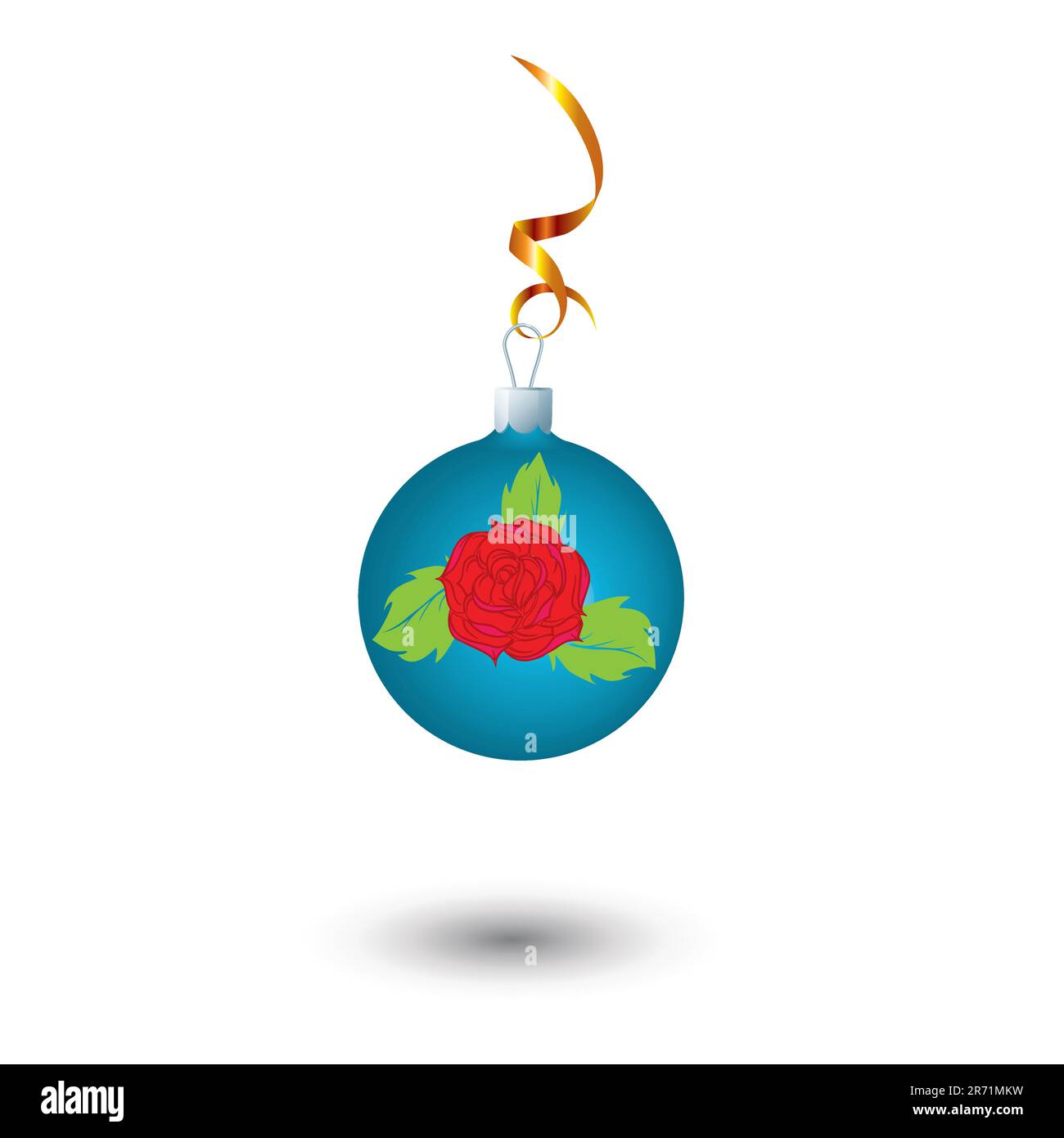 Dark blue New Year's ball on a white background. Vector illustration ...