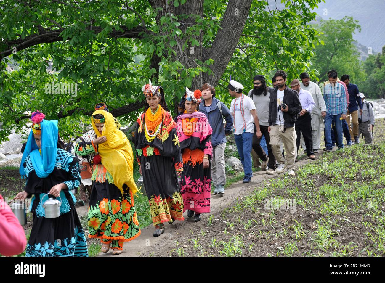 Pakistan. Bumburet valley. Chilan Loshi festivn Stock Photo - Alamy