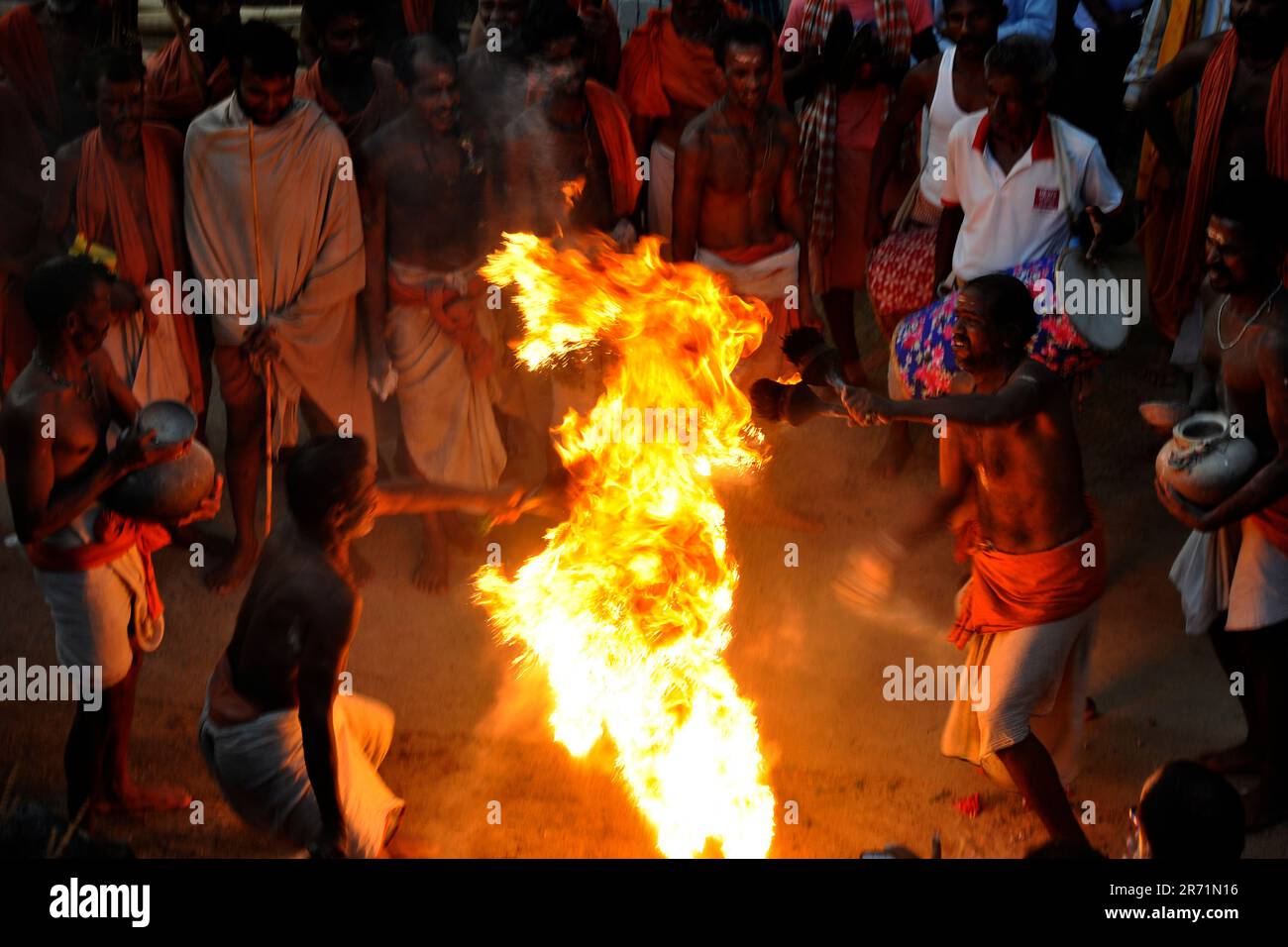 India. Orissa. Rananpur. traditional festival. fire rite Stock Photo ...